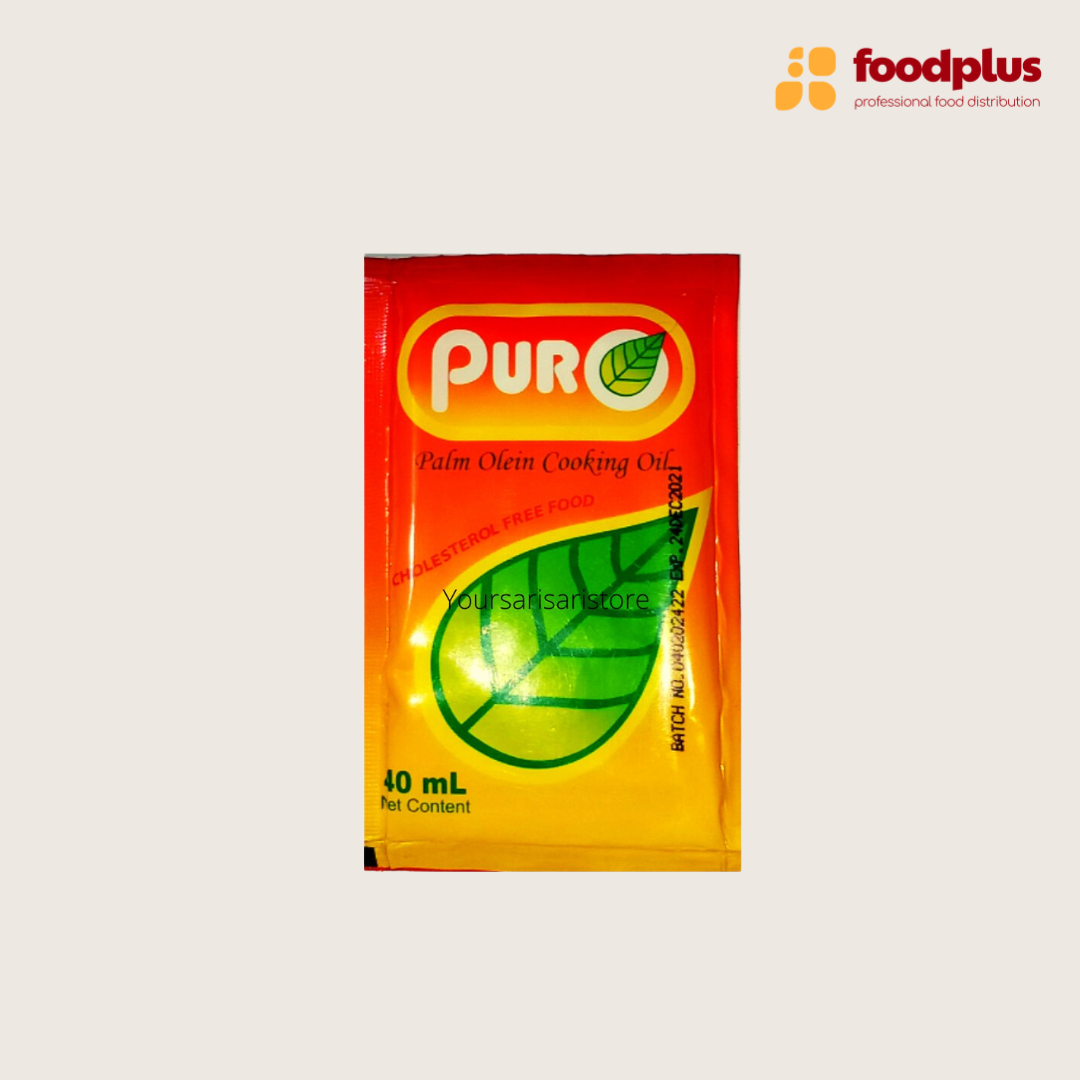 Puro Palm Olein Vegetable Cooking Oil - 40ml x 144 Pack – Food Plus ...